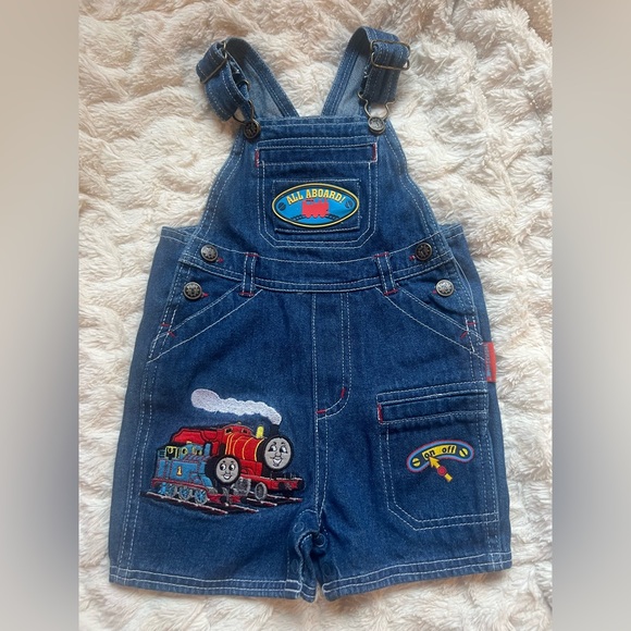 Thomas & Friends | Bottoms | Vintage Thomas The Train Shortalls All ...